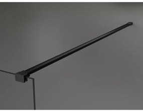 Mexen Kioto zaoblená sprchová zástěna 130 x 200 cm, průhledné 8 mm, Černá - 800-130-101-70-06