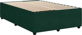 Box spring postel s matrací tmavě zelená 120x190 cm samet 3287701