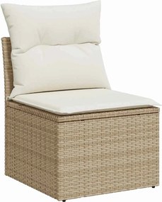 Sada zahradních pohovek 7 ks Béžová a krémová polyratan 3356195