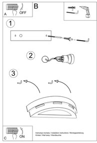 Sollux SL.0002 - Nástěnné svítidlo HELIOS 1xE27/60W/230V bílá