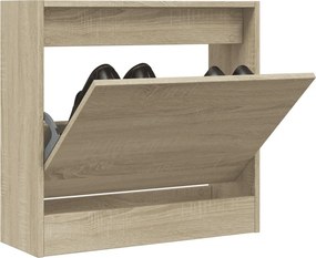 botník, výklopný, kompozitní dřevo, 57x60x21 cm, dub sonoma, Dekorino BB20260034