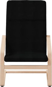 Relaxační křeslo s podnožkou černé textil 3154416