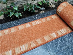 Protišmykový behúň na mieru Linea 80, šíre 80 cm, oranžová, chodba / predsieň, Associated Weavers