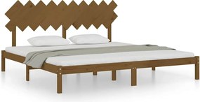 Rám postele medově hnědý 200 x 200 cm masivní dřevo 3104891