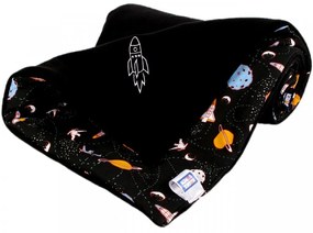 Kaarsgaren Zateplená dětská deka 70x100 cm černá vesmír