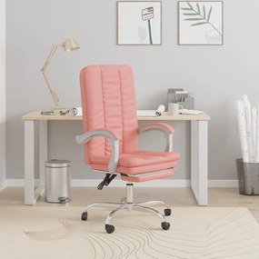 Polohovací kancelářská židle růžová umělá kůže,  349721