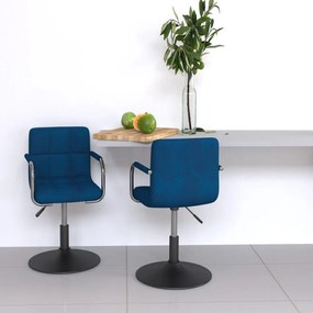 Petromila Otočné jídelní židle 2 ks modré samet