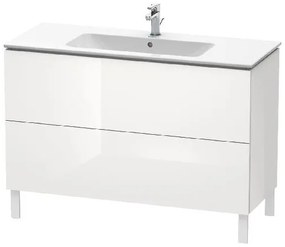 Duravit L-Cube - Umyvadlová skříňka 86x122x48 cm, 2 zásuvky, lesklá bílá LC662802222