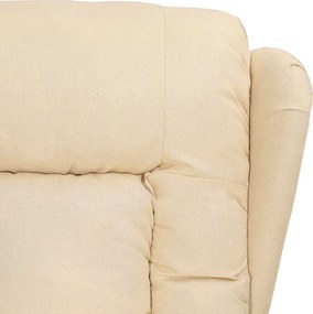 Polohovací křeslo krémové textil 339057