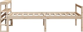 Postel s čelem pro seniory 90 x 190 cm masivní borovice 3305851