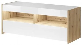 TV stolek/skříňka Gubi 01 (dub artisan + bílý lesk). 1048398