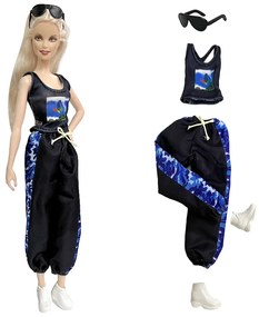 Šatičky pro panenku Barbie - zimní outfit (30 cm) Barva: P
