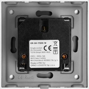 Chytrá zásuvka s TUYA ORNO OR-SH-17205/W Smart Home, pod omítku