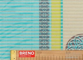 Breno Koupelnová pěnová předložka SOFTY-TEX 79836 mandaly, šíře 65 cm, Vícebarevné