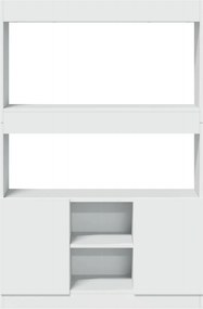 Skříň highboard bílá 92 x 33 x 140 cm kompozitní dřevo 3309609