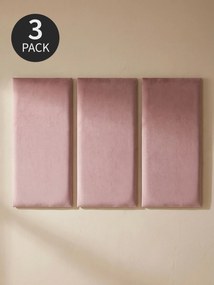 Sinsay - Obdélníkové čalouněné panely 3 pack - pastelová růžová