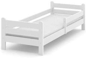 MB Dětská postel Karin - masiv borovice 80x160 cm bílá + ROŠT ZDARMA