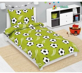 Bellatex Bavlněné povlečení Junior Fotbal, 140 x 200 cm, 70 x 90 cm