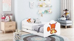 Dětská postel Tobík - veverka (Vybírat můžete z mnoha motivů a barev.)