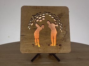 Li-Go "Golf" lampa 19x19cm provedení povrchu: dub světlý
