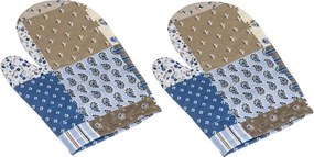 Bellatex Kuchyňská chňapka 2ks 28x18 cm Patchwork Modrá, Béžová