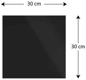 Skříňka na klíče se skleněným obrazem - magnetická černá