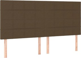 Box spring postel s matrací tmavě hnědá 160x200 cm textil 3137168
