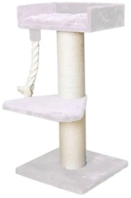 Škrabadlo pro kočky EmaHome CT-1215-LB / Deluxe / výška 121,5 cm / sisalové lano / béžová/přírodní