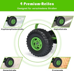 Costway Motokára Pedal s nastavitelným sedadlem 4 kola Pedál Poháněný Ride-On
