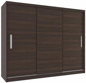 Šatní skříň s posuvnými dveřmi Simply 240 - kaštan