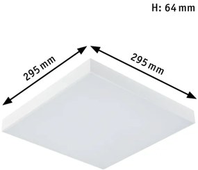 Paulmann 79904 Velora, bílý subtilní stropní LED panel Rainbow dynamic RGBW, 13,2W LED 3000-6500K, 29x29cm, dálkové ovládání