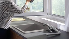 Hansgrohe Metris M71, kuchyňská páková baterie 320 1jet, instalace před okno, chromová, HAN-14823000