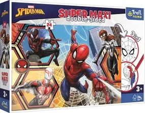 Trefl - Puzzle - Oboustranné puzzle Spiderman jde do akce SUPER MAXI /