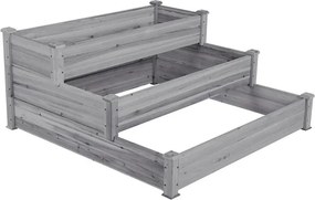 Vyvýšený záhon Yaheetech – šedá, 120 cm (délka) × 120 cm (šířka) × 56 cm (výška) (257320264207)