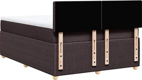 Box spring postel s matrací tmavě hnědá 140x190 cm textil 3287468