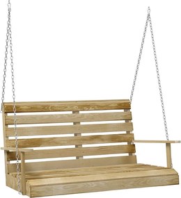 Houpací lavice 110 cm impregnované borové dřevo 318397