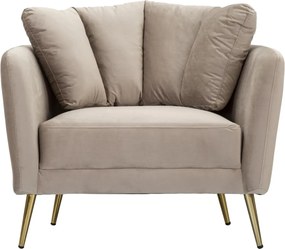Designové křeslo Kiev šedé/zlaté