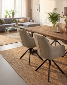 Otočná jídelní židle Avola, chenille taupe (51140008)