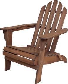 Hnědé dřevěné zahradní křeslo Adirondack - 73*87*97 cm