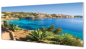 akrylový obraz Španělsko pobřeží moře město 120x60 cm