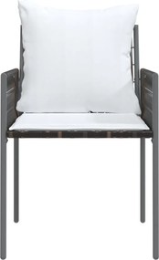 Zahradní židle s poduškami 6 ks hnědé 54 x 61 x 83 cm polyratan 3187088