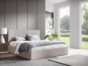 Eka Čalouněná postel LINA 180x200 cm Barva látky Trinity: Černá (Trinity 2316), Úložný prostor: Bez úložného prostoru