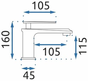 Umyvadlová baterie REA ROMANO nízká černá mat