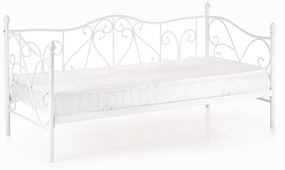 Kovová postel Sumatra 90x200 jednolůžko bílé