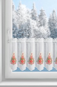 KRÁTKÁ ZÁCLONA NA POUTKÁCH XMAS15 145X40 CM VZOROVANÁ