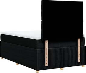 Box spring postel s matrací černá 120x190 cm textil 3292011