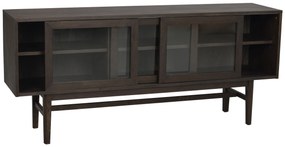 ROWICO Prosklená komoda HAZELNUT hnědá 170x75 cm 121154