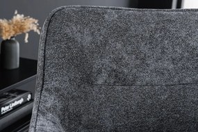 Designová otočná židle Rahiq tmavě šedý samet