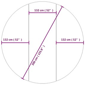 Podložka pod bazén světle šedá Ø396 cm polyesterová geotextilie