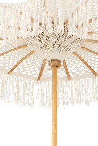 Přírodní drhaný slunečník na stůl Macrame - ∅65*95 cm
